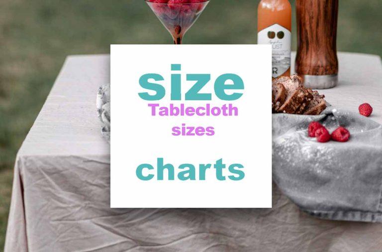 Tablecloth size chart - What are standard tablecloth sizes