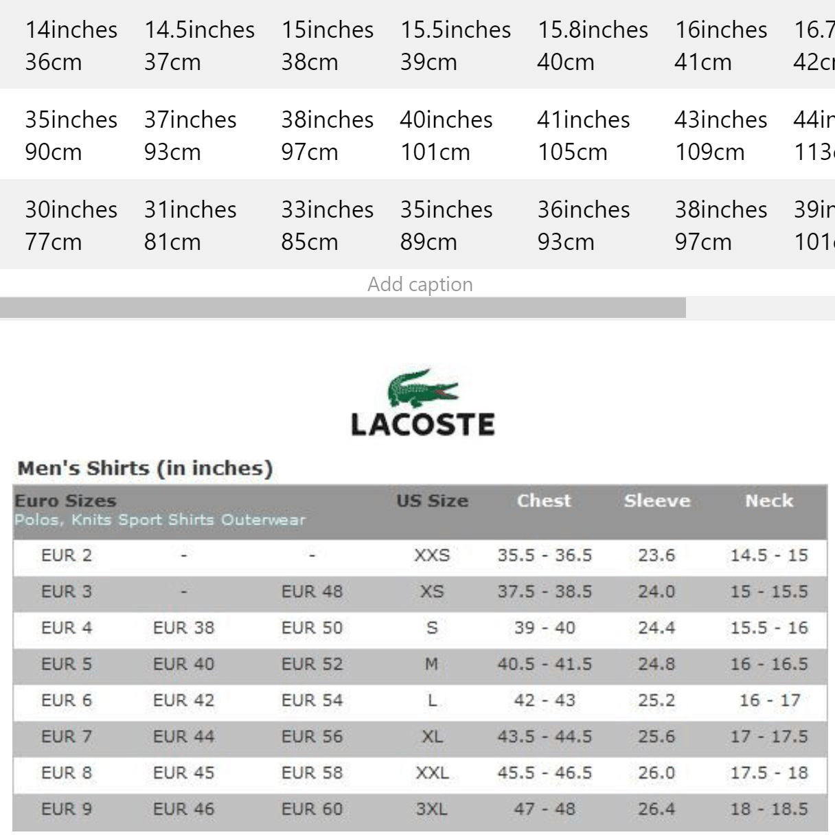 Lacoste Polo Size Chart Portal posgradount edu pe Lacoste Polo Size Chart Portal posgradount edu pe