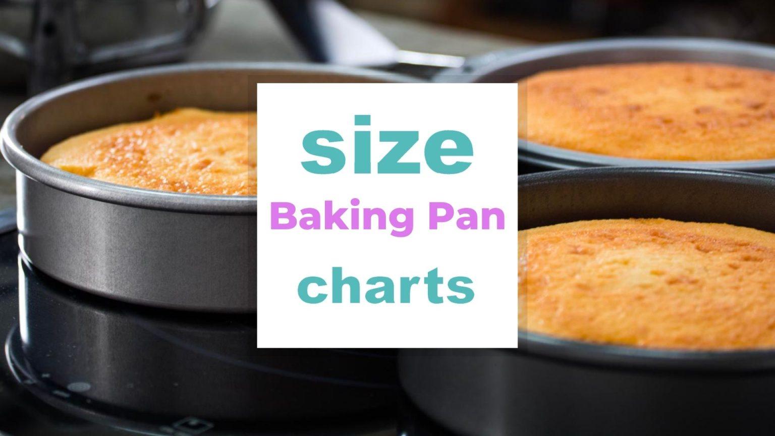 Baking Pan Size Charts: Round, Loaf, Muffin... - Size-Charts.com - When ...