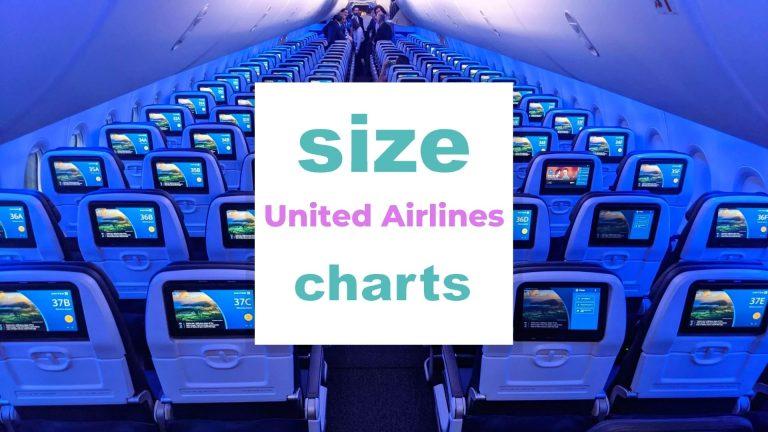 United Airlines Sizes: Luggage Allowances, Seats... - Size-Charts.com - When size matters