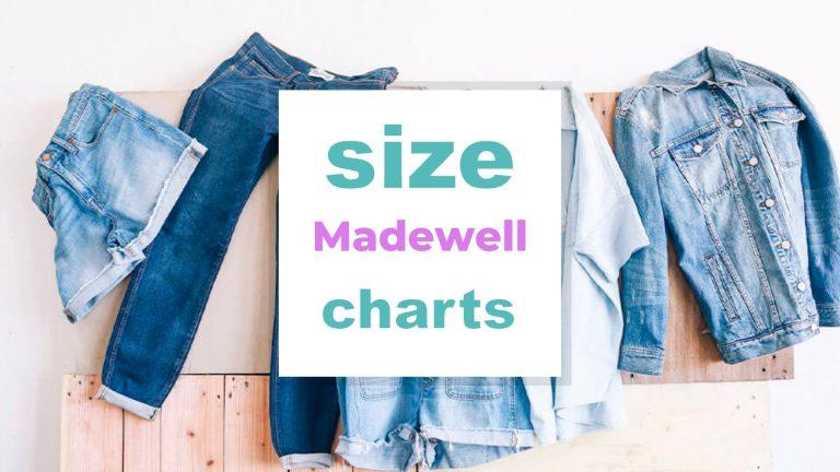 Madewell Size Charts for Adults and Girls - Size-Charts.com - When size ...