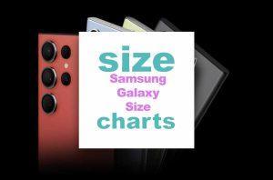 Samsung Galaxy Size Chart : Samsung phone dimensions