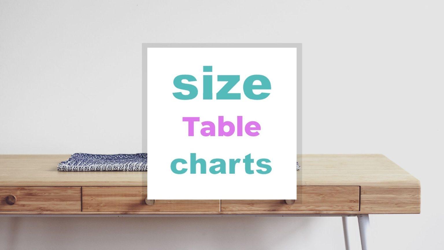 Table Size Chart and Dimensions Guide by Space and People - Size-Charts ...
