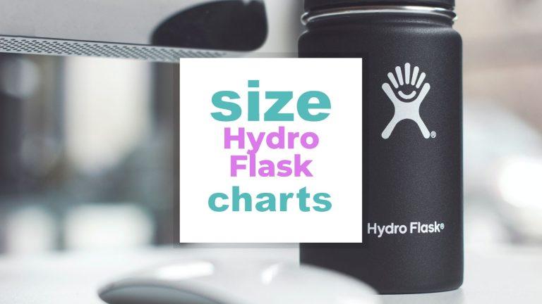 Hydro Flask Size Chart by Type, Volume and Usage - Size-Charts.com ...