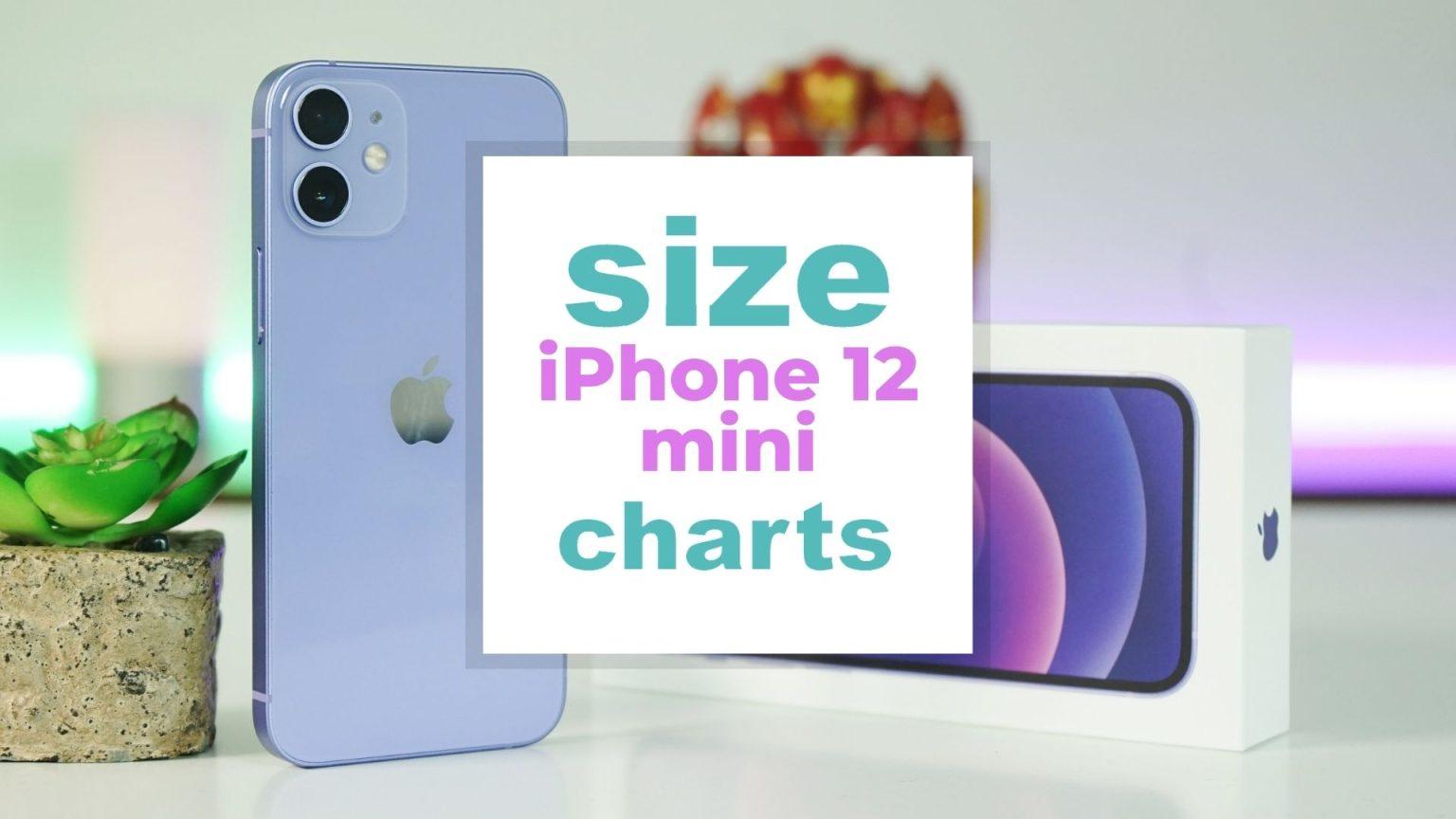 iPhone 12 Mini Size Chart with Screen Dimensions and Comparison