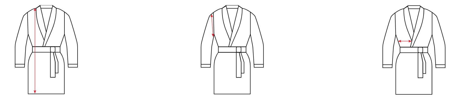 Bathrobe Size chart : How do I know my robe size