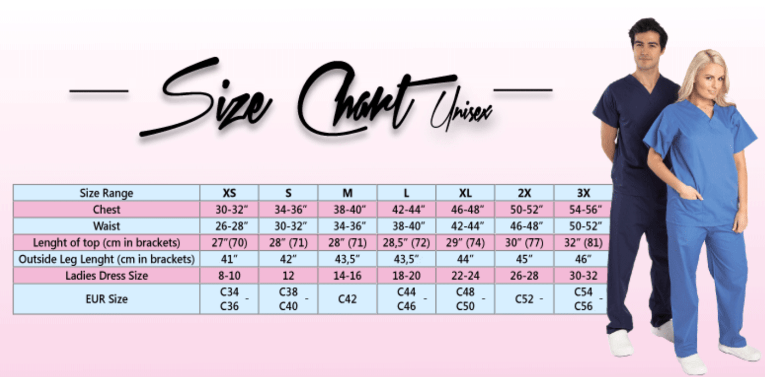 Nursing Uniform Size for Men & Women: How do I know my size?