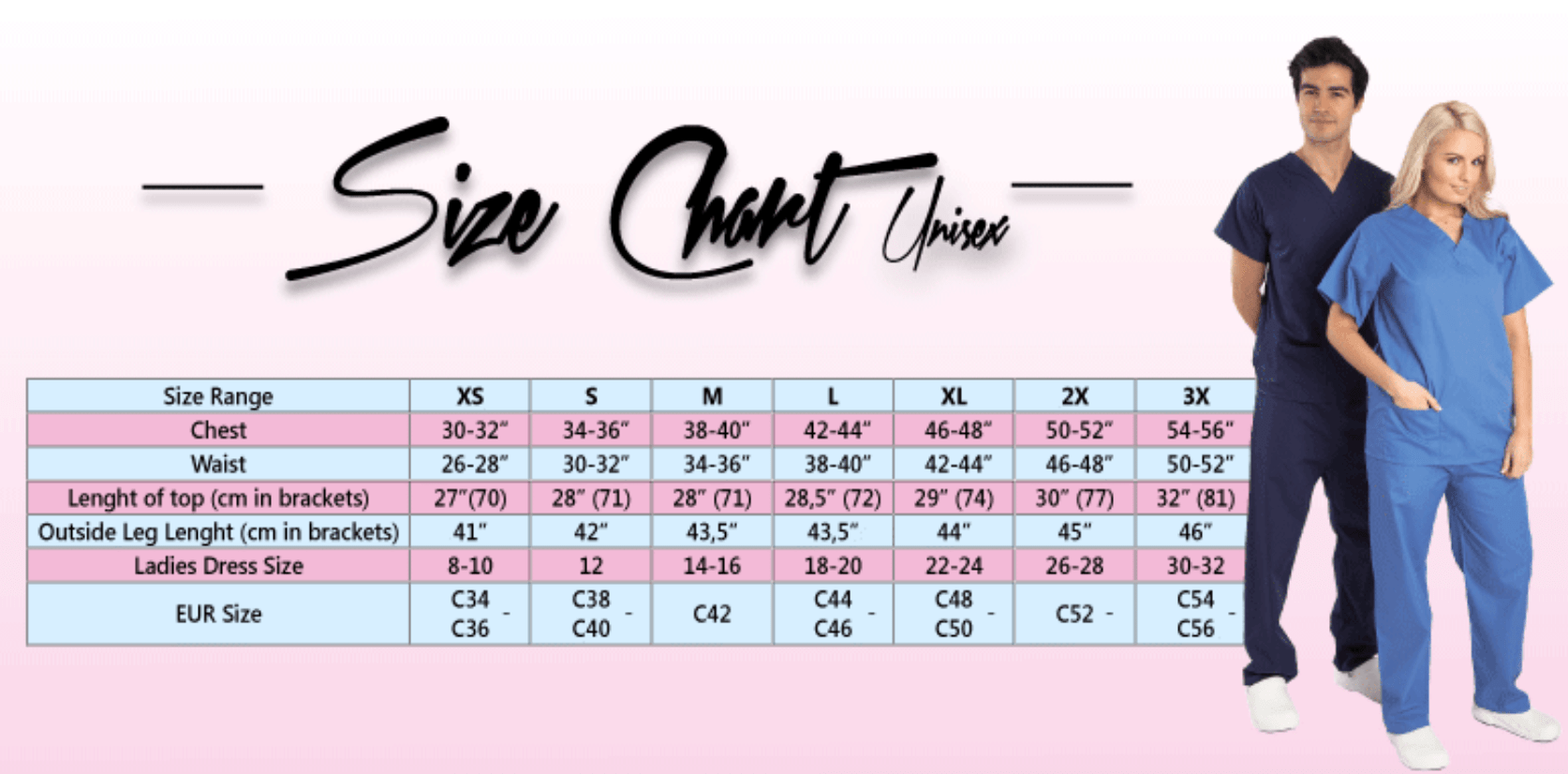 Nursing Uniform Size for Men & Women: How do I know my size?